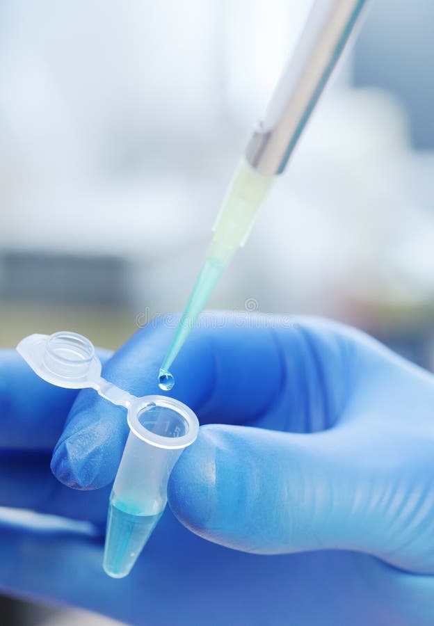 Hands by Scanning a Tube Barcode Label for Tracking Blood Sample Stock ...