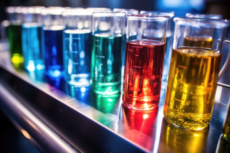Test Tubes Filled with Colored Liquid in a Centrifuge Stock Image ...