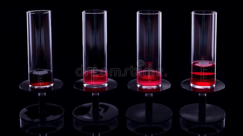 Test Tubes Filled with Red Liquid Stock Illustration - Illustration of ...