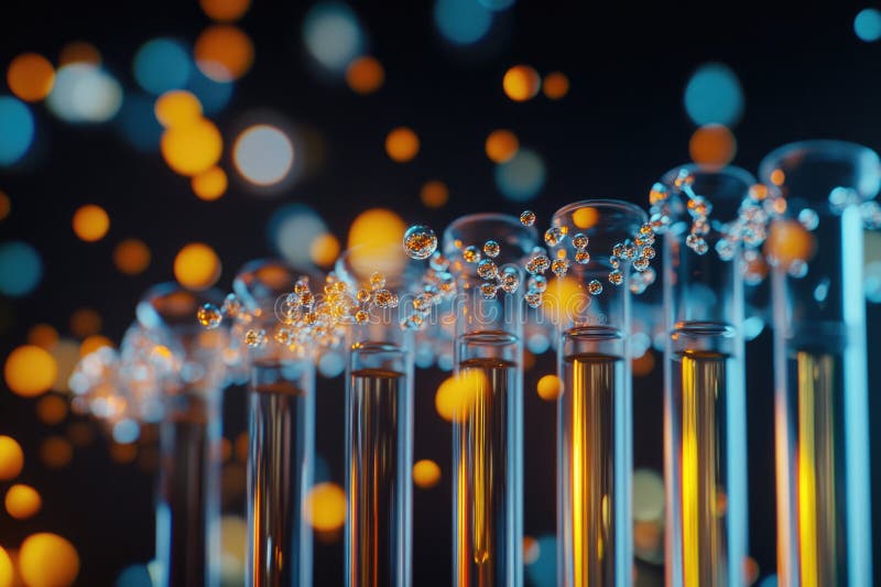 Test Tubes Filled with Various Liquids for Chemical Reactions Stock ...