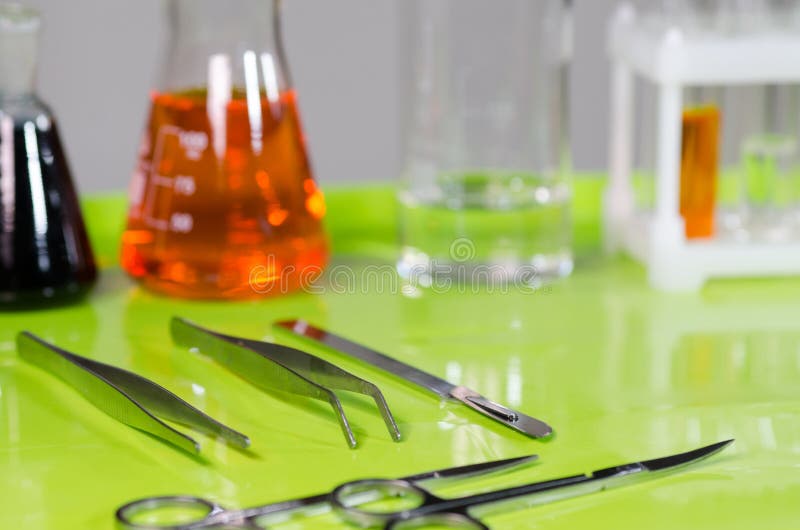 A Desk at a Chemistry Lab or Clinic Stock Photo - Image of research ...