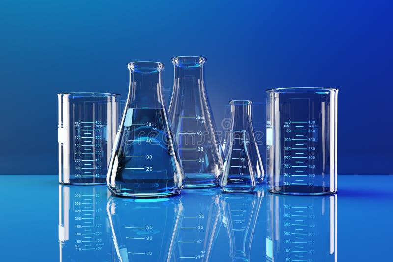 Test Tubes and Flasks in a Laboratory Environment, Cgi Render Imagetest ...