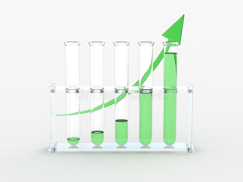Test tubes graph arrow stock illustration. Illustration of doctors ...