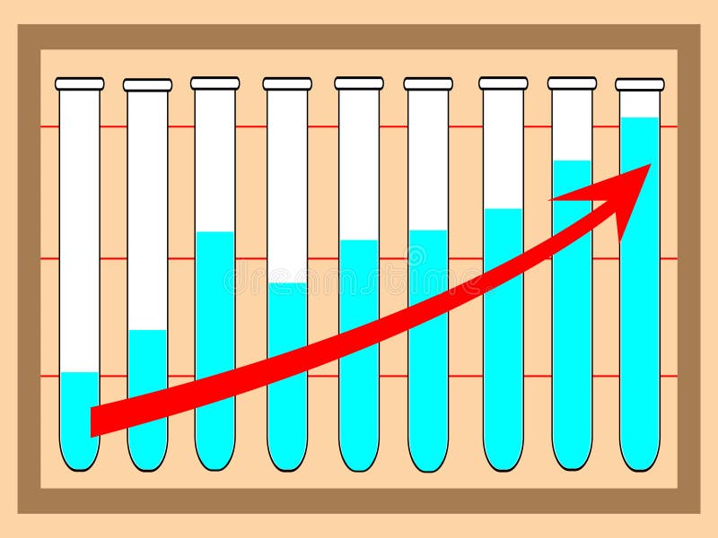 Test tubes graph stock illustration. Illustration of glassware - 89371813