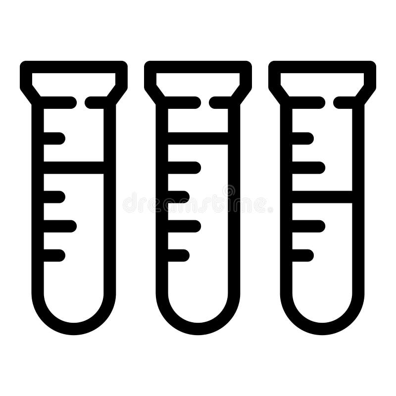 Test Tubes Icon Outline Vector. Science Lab Stock Vector - Illustration ...