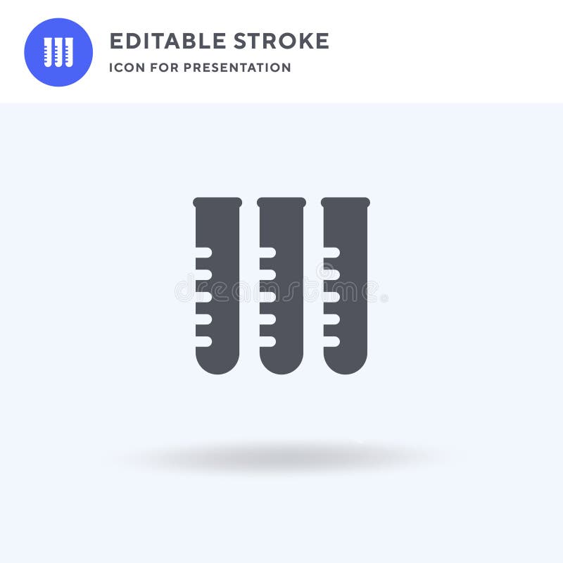 Test Tubes Icon Vector, Filled Flat Sign, Solid Pictogram Isolated on ...