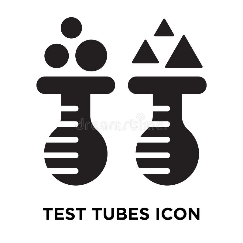 Test Tubes Icon Vector Isolated on White Background, Test Tubes Sign ...