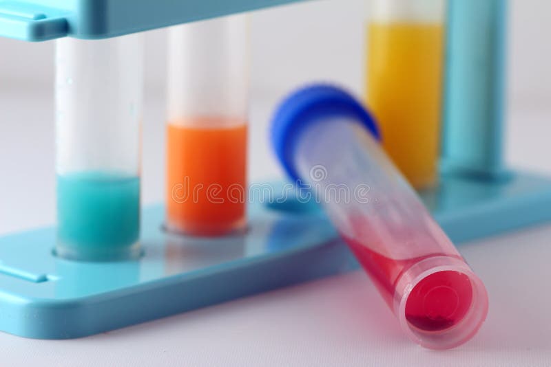 Two Test Tubes Isolated on White Background Stock Photo - Image of ...