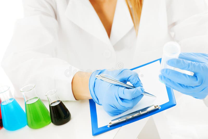 Test tubes stock photo. Image of working, tube, woman - 35486620