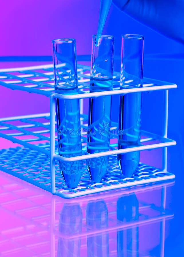 Test Tubes, Pipette and Mixing Solutions Stock Photo - Image of ...