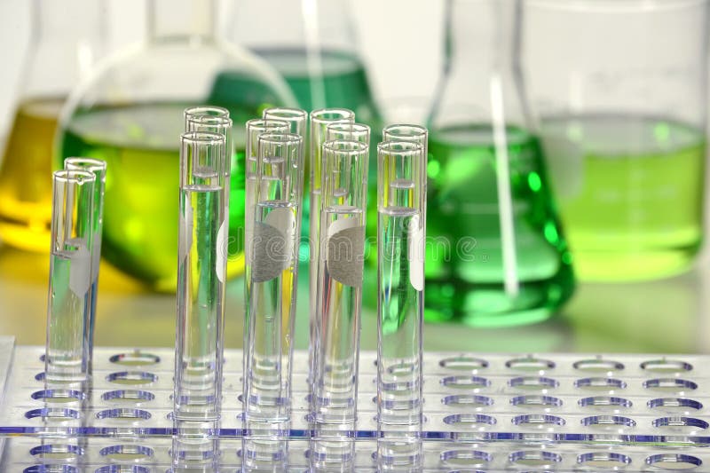 Test Tubes in Rack stock photo. Image of graduated, glass - 60180336