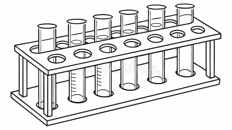 Test Tubes in Rack Laboratory Science Equipment Vector Design ...