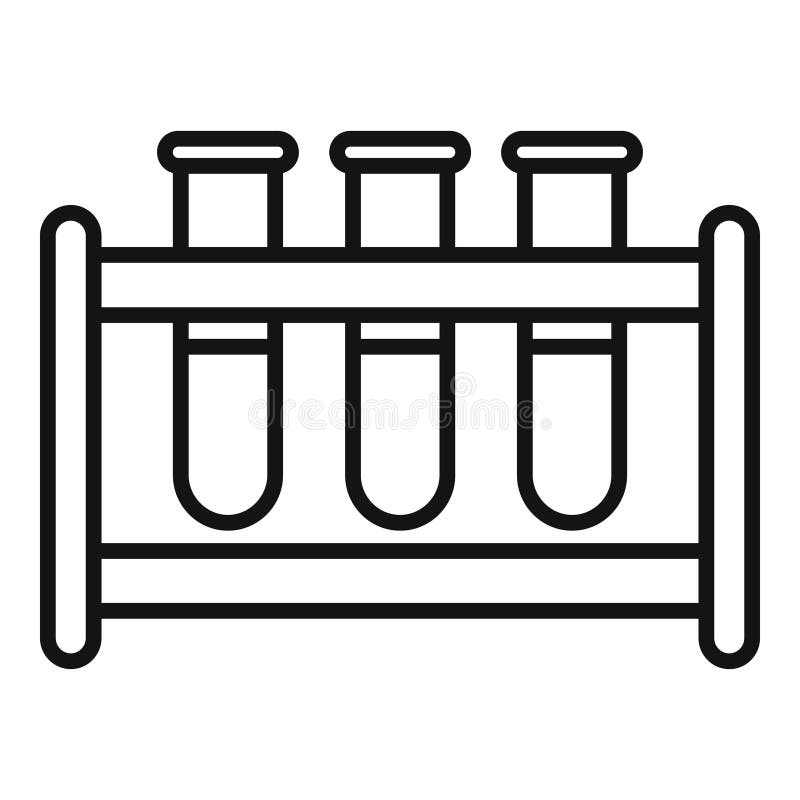 Test tubes on a rack stock vector. Illustration of science - 320973858