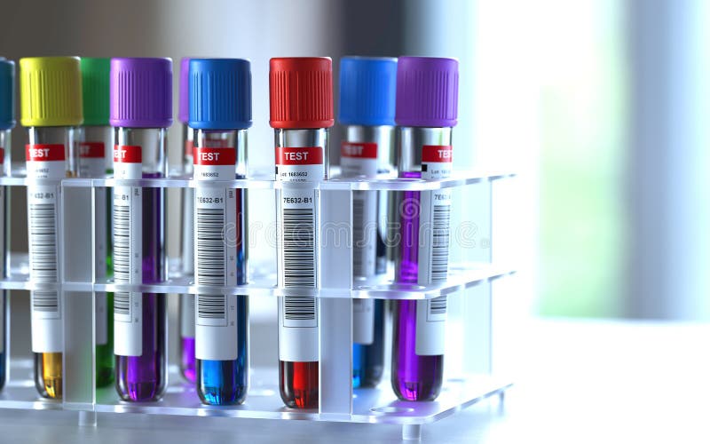 Test tubes in a rack stock illustration. Illustration of tube - 143031016
