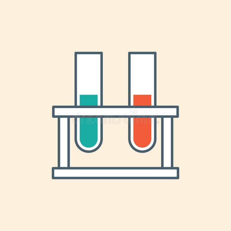 Test Tubes on Rack. Vector Illustration Decorative Design Stock Vector ...