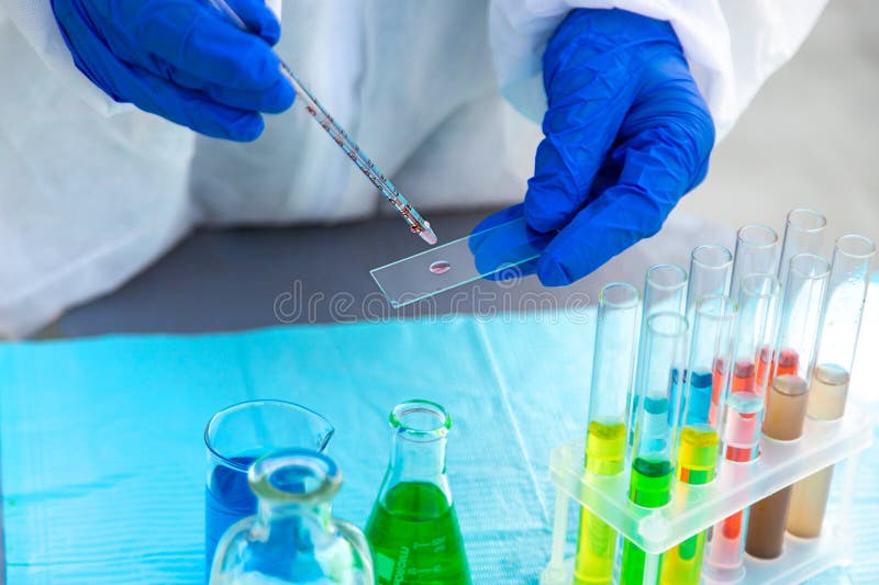 Test Tubes and Reagents To the Lab. Selective Focus Stock Photo - Image ...