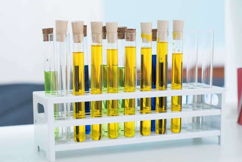 Test tubes with samples stock photo. Image of experiment - 90085508
