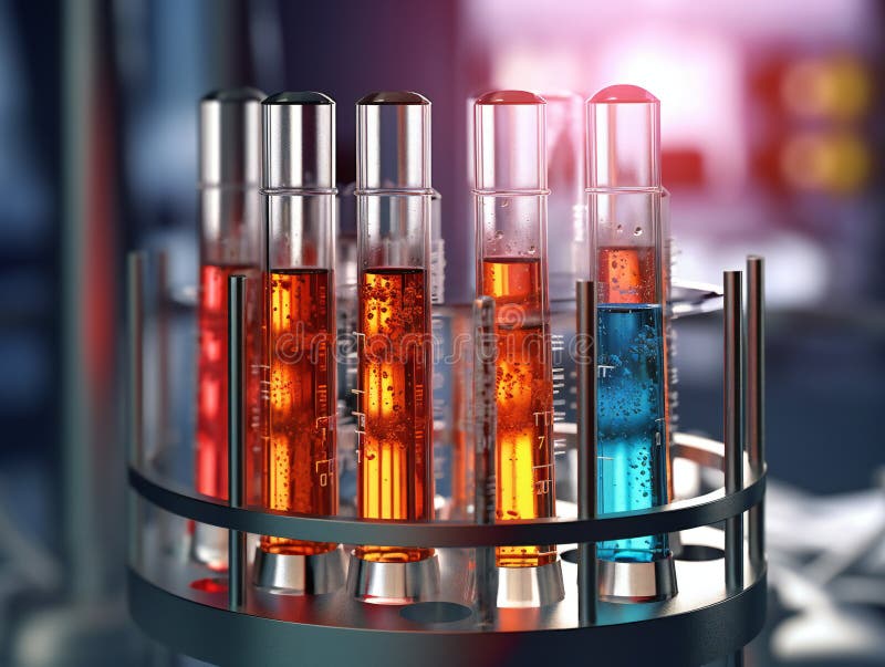 Test Tubes in the Science Lab. Development of New Chemicals Stock ...
