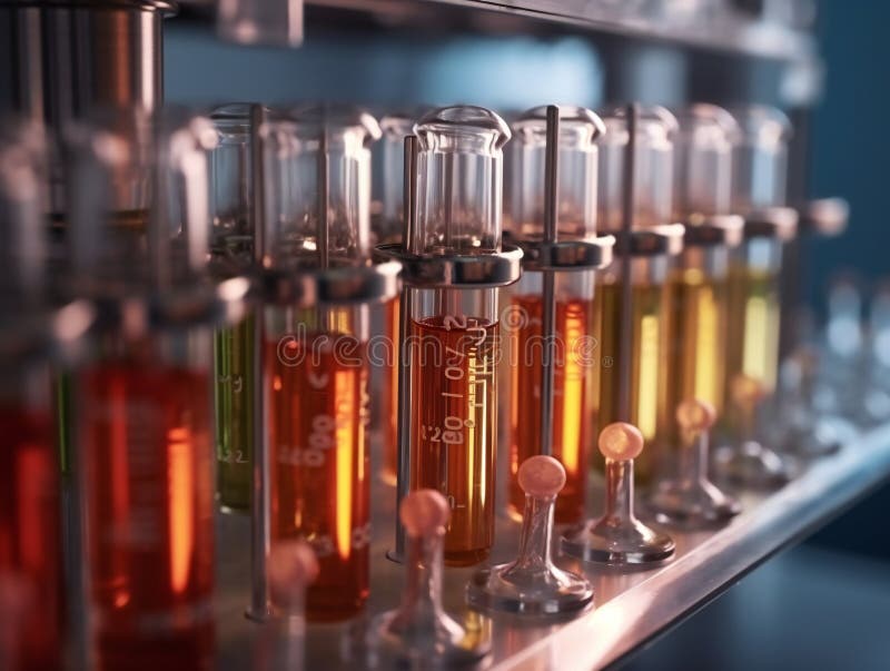 Test Tubes in the Science Lab. Development of New Chemicals Stock ...