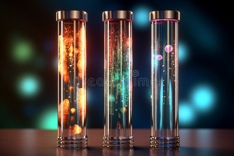 Test Tubes in a Science Lab with Generative AI Stock Illustration ...