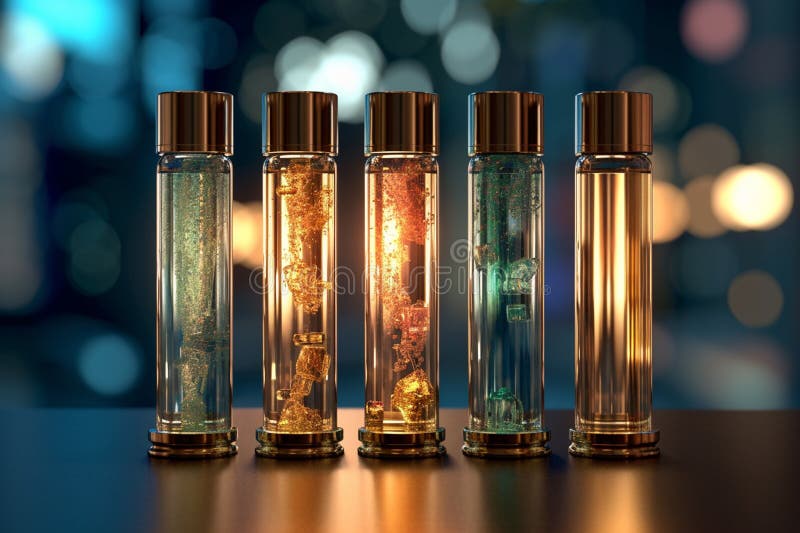 Test Tubes in a Science Lab with Generative AI Stock Illustration ...