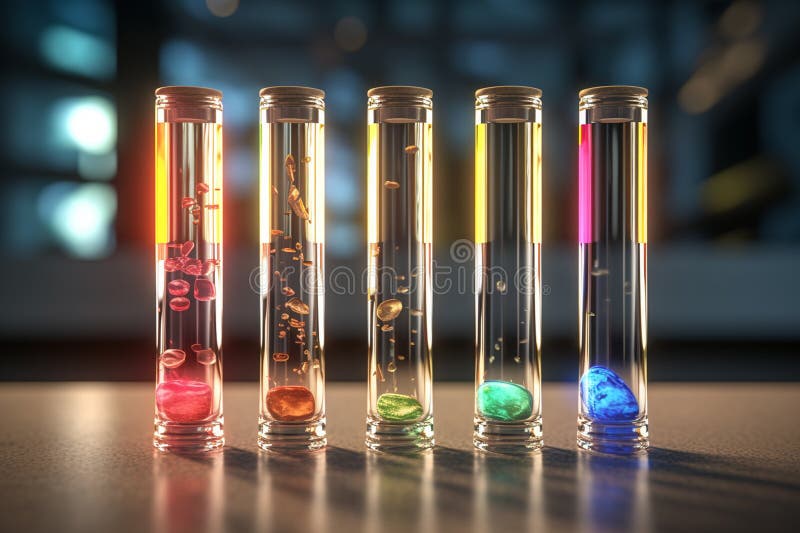 Test Tubes in a Science Lab with Generative AI Stock Illustration ...