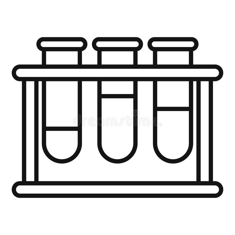 Test Tubes Standing in Wooden Support for Laboratory Research Stock ...