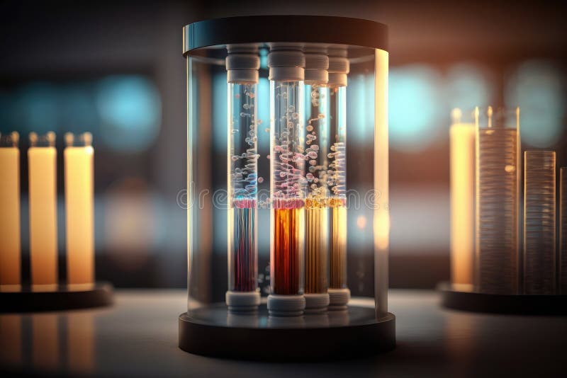 Test Tubes are on a Table in the Laboratory Stock Illustration ...