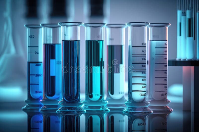 Test Tubes are on a Table in the Laboratory Stock Photo - Image of ...