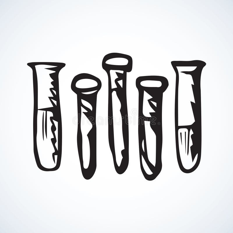 Test tubes. Vector drawing stock vector. Illustration of hospital ...