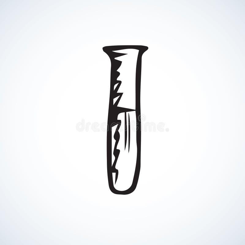 Test tubes. Vector drawing stock vector. Illustration of black - 151452452