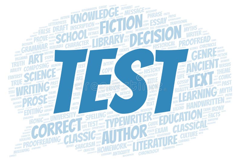 Test Typography Word Cloud Create with the Text only Stock Illustration ...