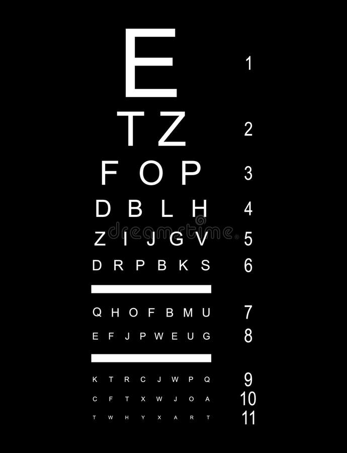 Test Visual Measure Icon, Optical Chart Letter Symbol, Optometrist ...