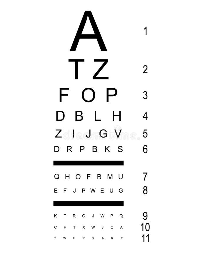 Test Visual Measure Icon, Optical Chart Letter Symbol, Optometrist ...