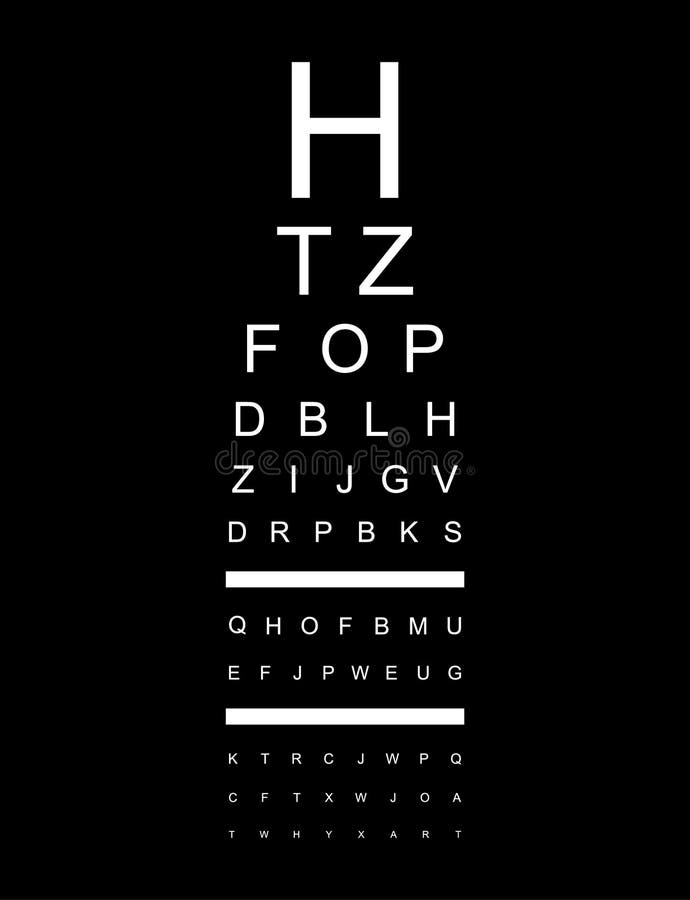 Test Visual Measure Icon, Optical Chart Letter Symbol, Optometrist ...