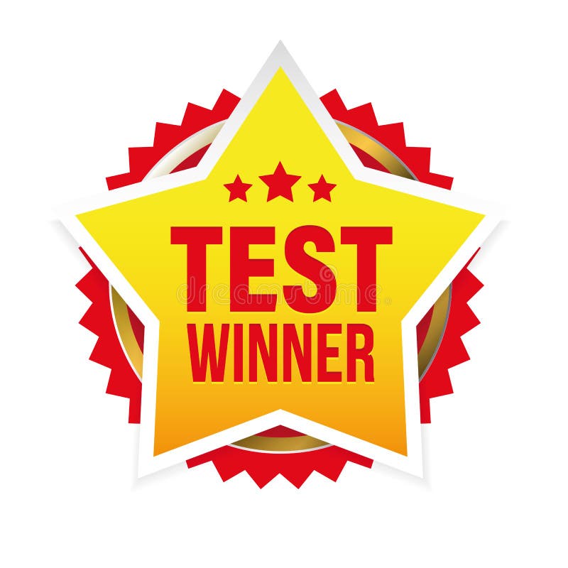Test Winner Award Badge Star Stock Vector - Illustration of promotion ...