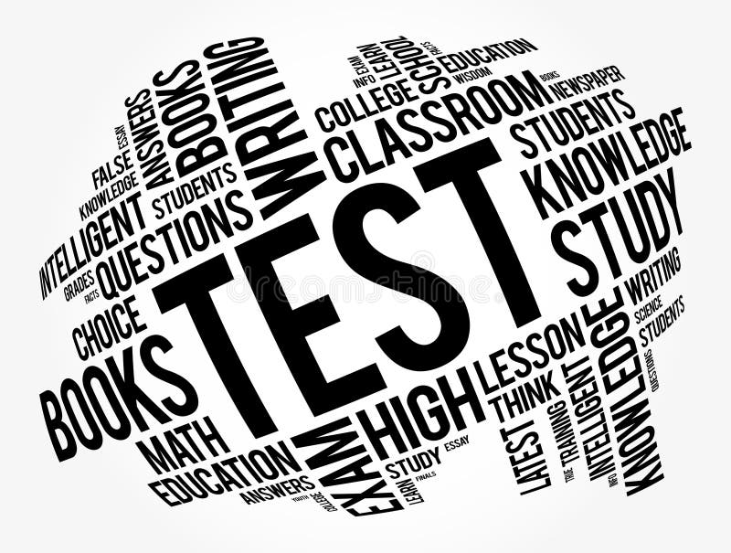 TEST Word Cloud Collage, Education Concept Background Stock ...