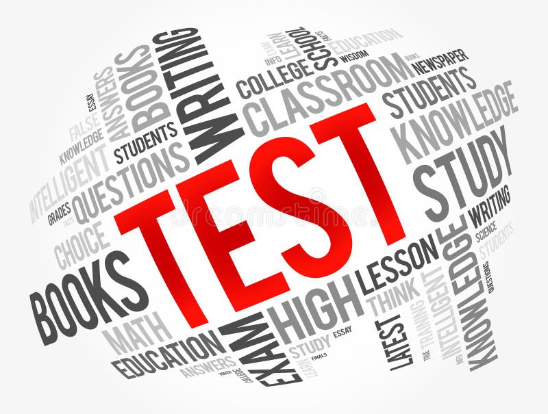TEST Word Cloud Collage, Education Concept Background Stock ...