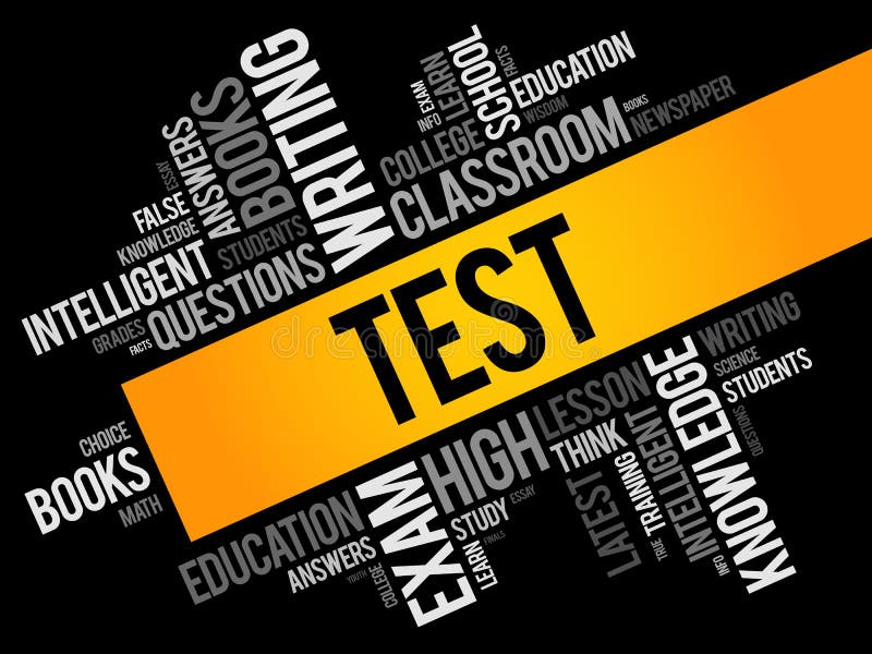 TEST word cloud collage stock illustration. Illustration of program ...