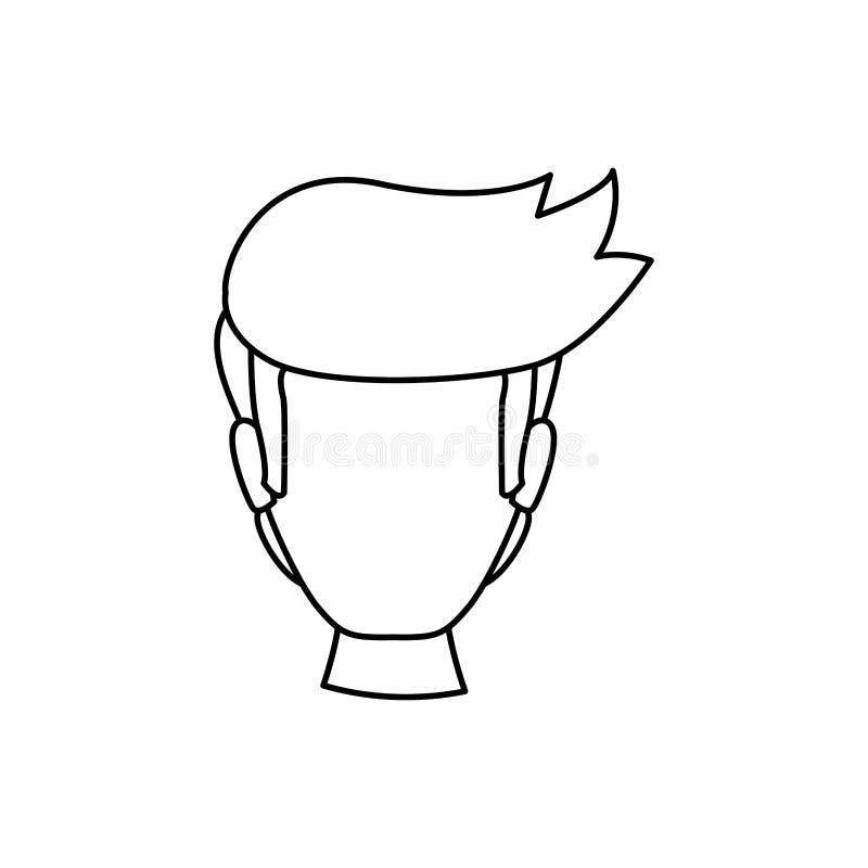 Testa anonima dell'uomo illustrazione di stock. Illustrazione di ...