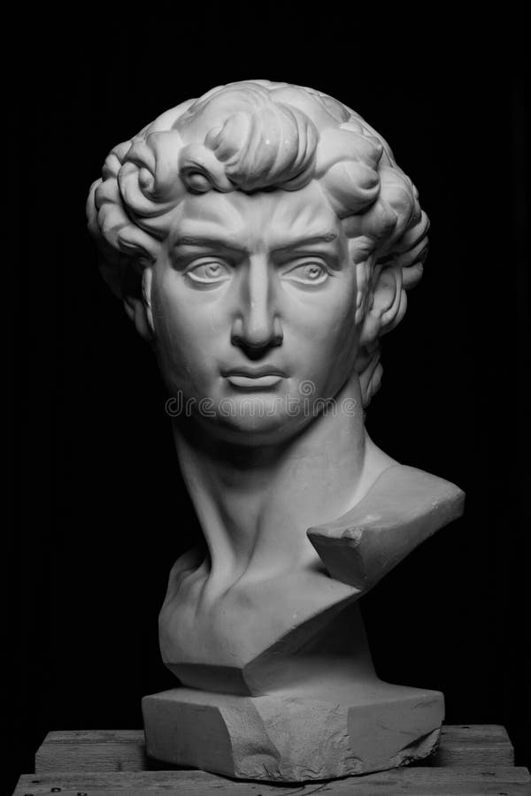 Testa Del Gesso Del David Di Michelangelo Fotografia Stock - Immagine ...