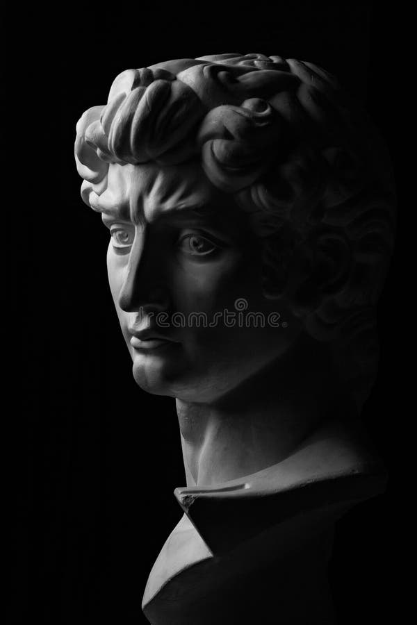Testa in Gesso Del David Di Michelangelo Fotografia Stock - Immagine di ...