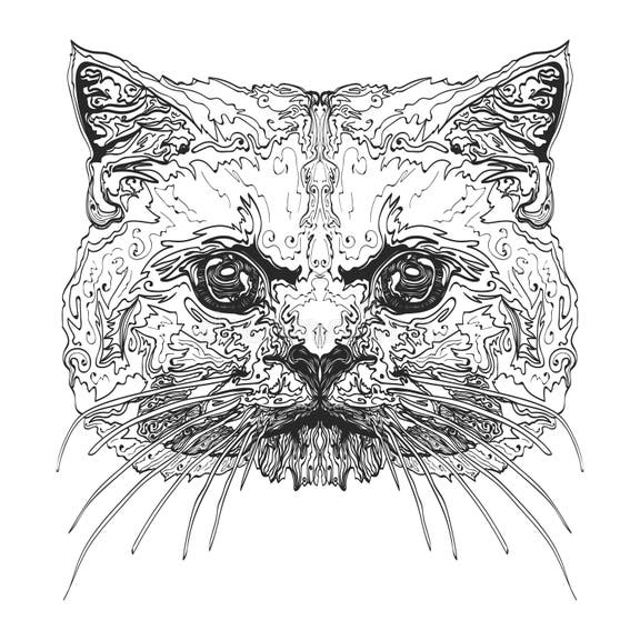 Testa del ` s del gatto illustrazione vettoriale. Illustrazione di ...