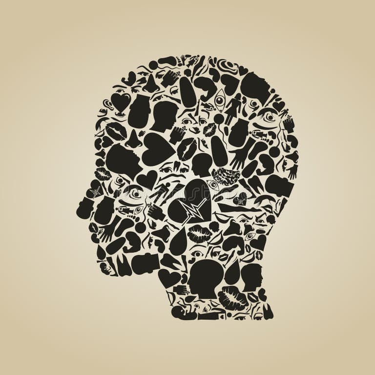 Testa Di Una Parte Di Un Corpo Illustrazione Vettoriale - Illustrazione ...