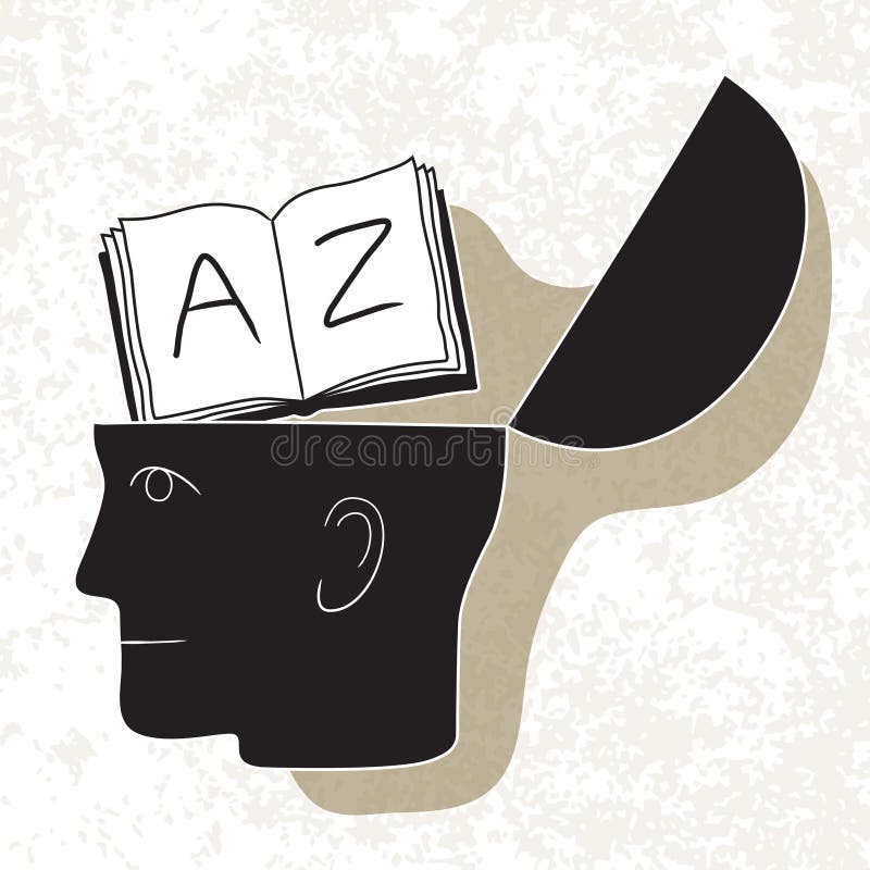 Symbolic Drawing of Head and Knowledge with Culture Stock Vector ...