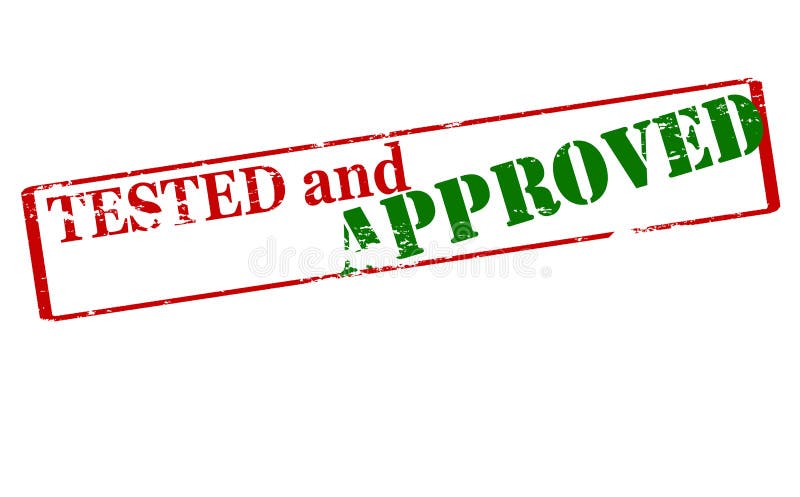 Selo testado e aprovado ilustração do vetor. Ilustração de arte - 138483829