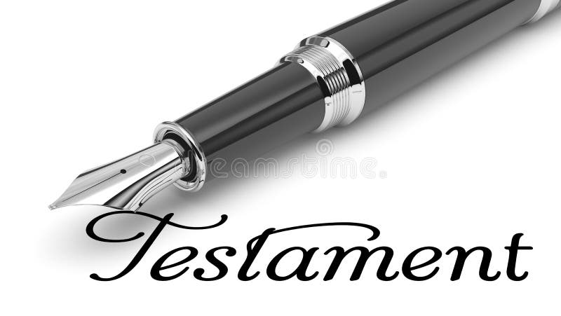 Het Zwarte Eenvoudige Pictogram Van De Testamentbrief Vector ...