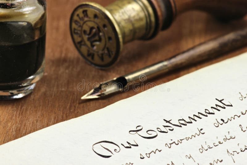 Testament stock photo. Image of inkpot, device, inheritance - 78104292
