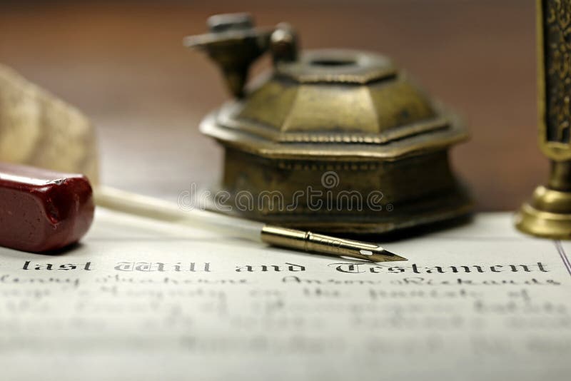 Testament stock photo. Image of document, family, confirmation - 78104292