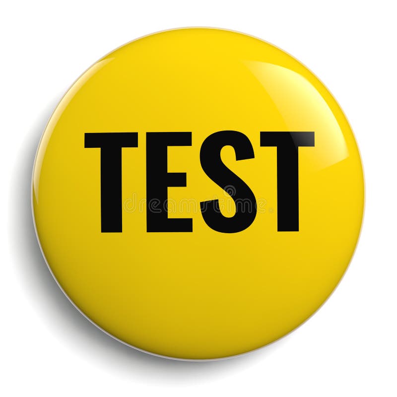 Teste O ícone Amarelo Do Símbolo Isolado Ilustração Stock - Ilustração ...